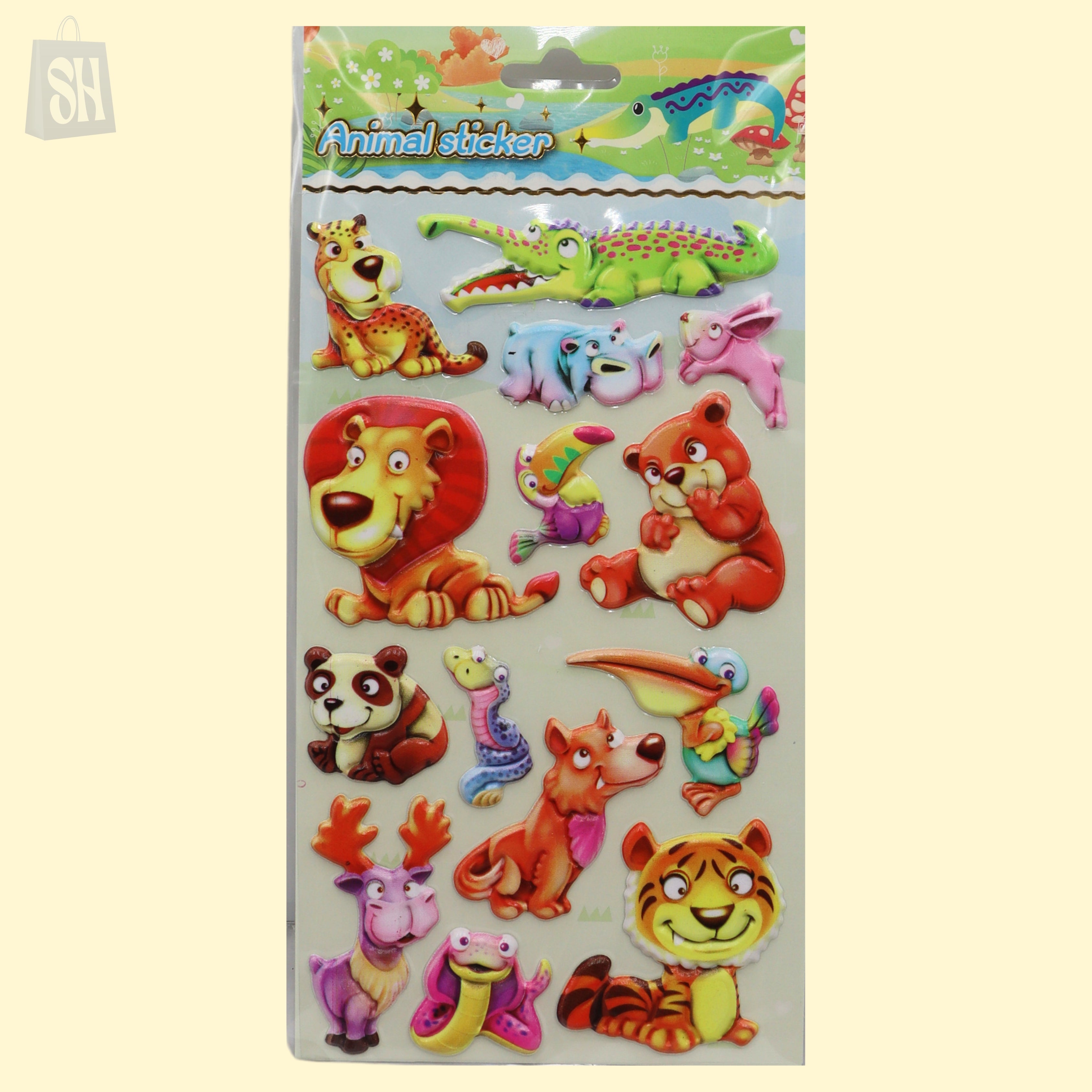 3D Animal Stickers for Kids – Fun Cartoon Designs – SH
