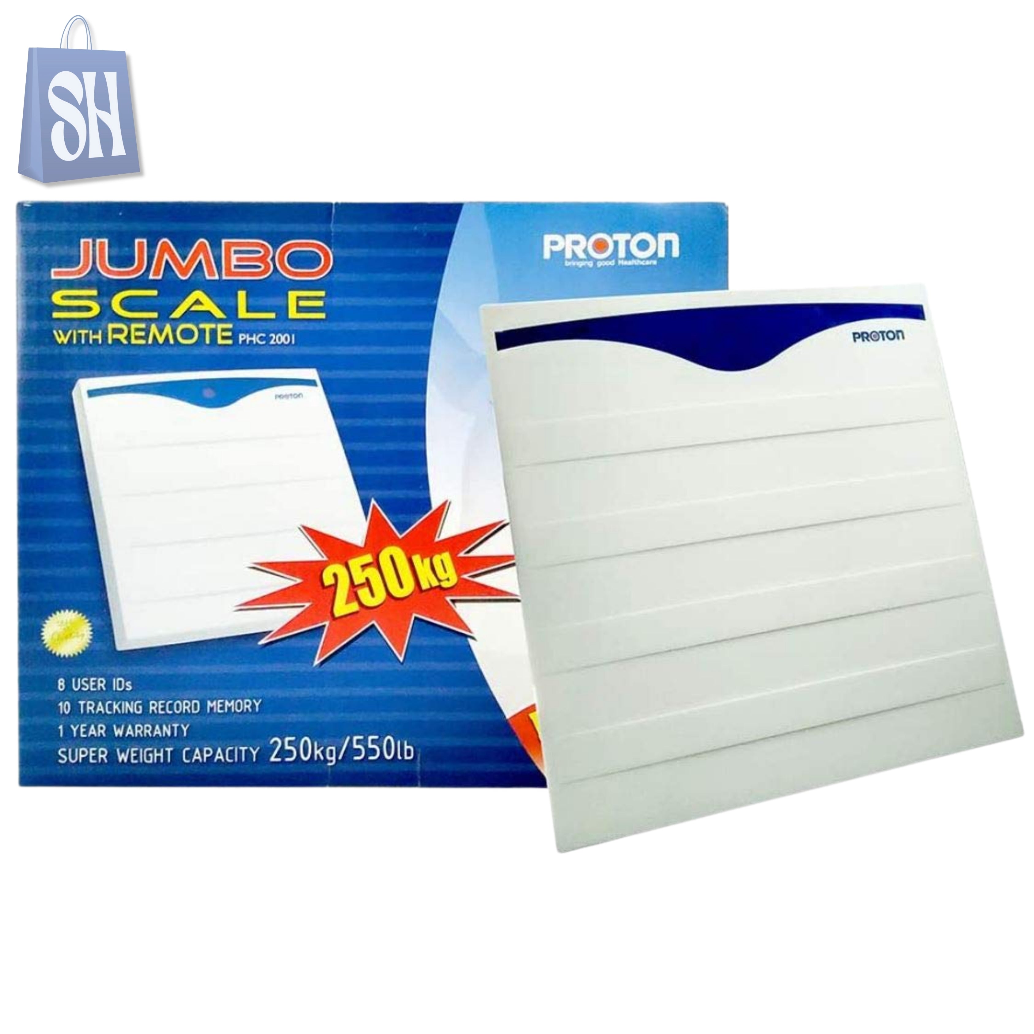PROTON Jumbo Digital Scale with Remote Control – 250kg Capacity – SH