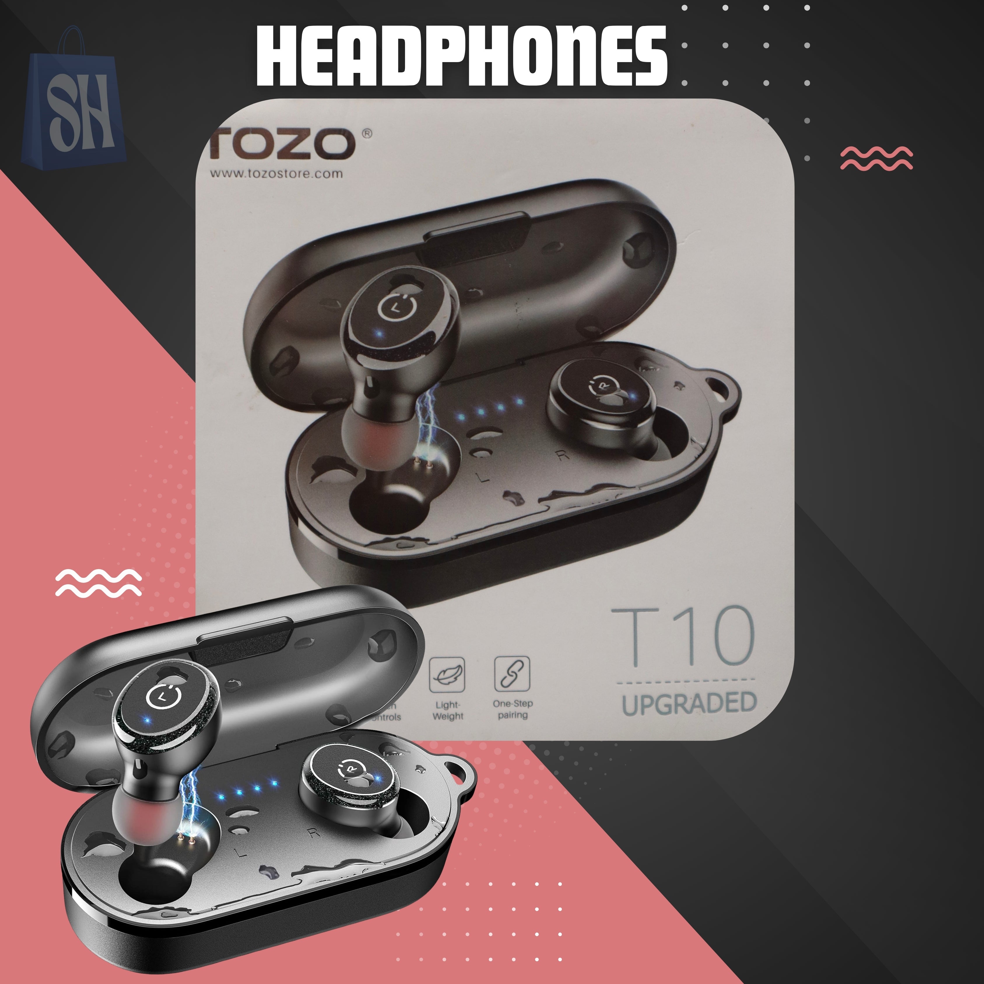 TOZO T10 Upgraded Wireless Earbuds – SH